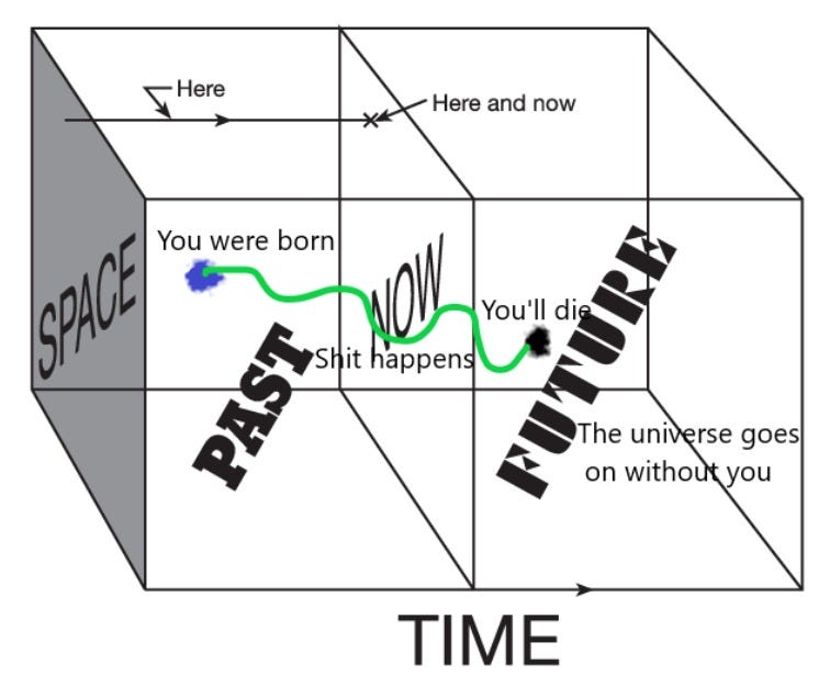 The block universe and the slice you’re in