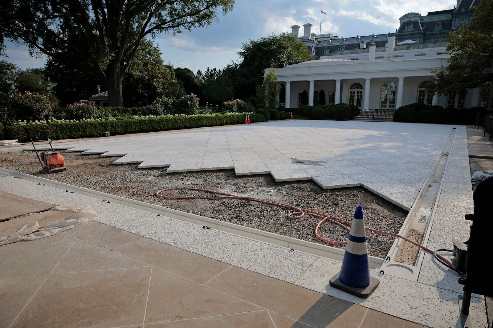 White House Rose Garden Transformation Nearly Complete