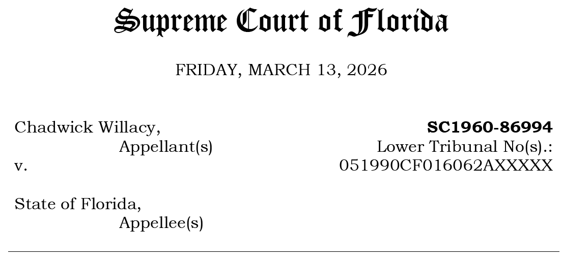 NEW WARRANT: Chadwick Willacy's execution scheduled April 21