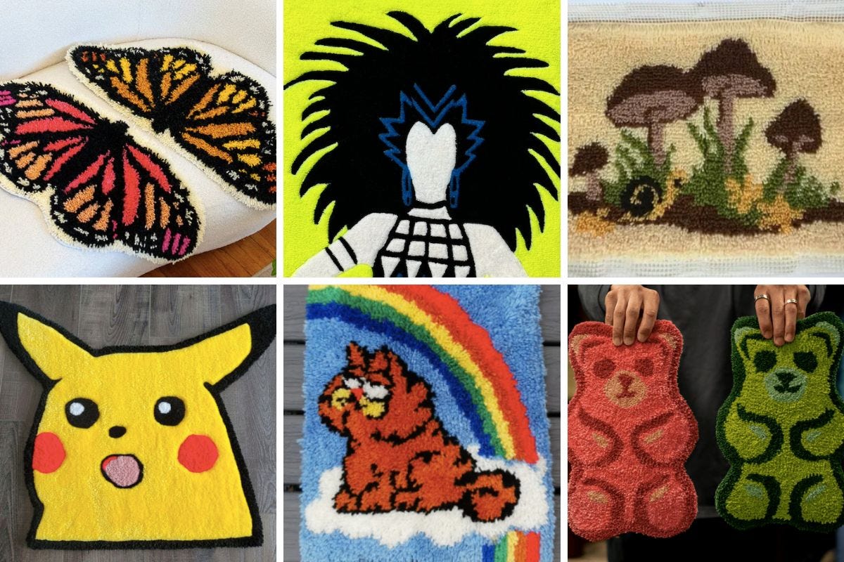 Crafting Craze: Tufting and Vintage Latch Hooks Are Having a Moment