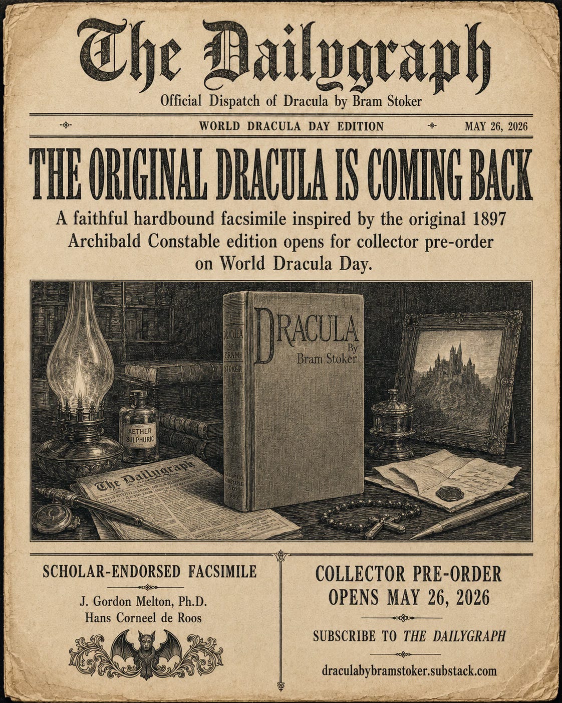 The Dailygraph — Official Dispatch of Dracula by Bram Stoker WORLD ...