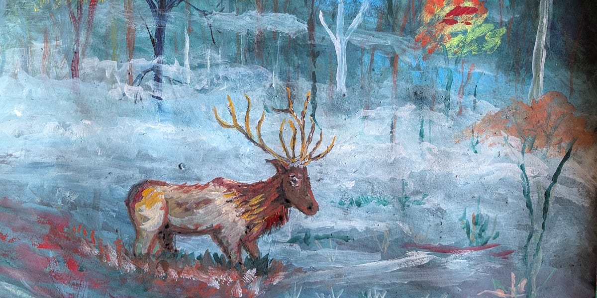 Cataloochi Valley Elk - by Ruth Williamson