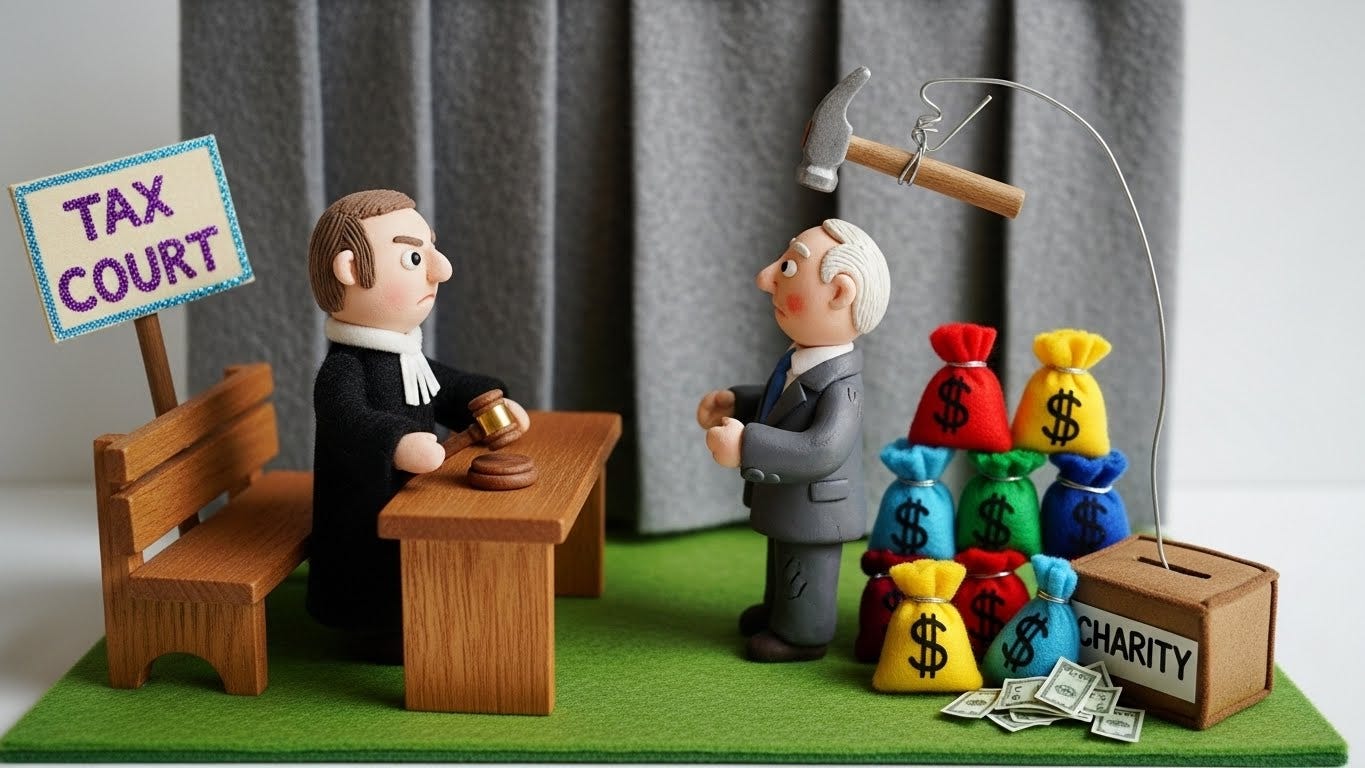 Tax Court Hammers Ex-Senator for Senate Swag and Charity Capers