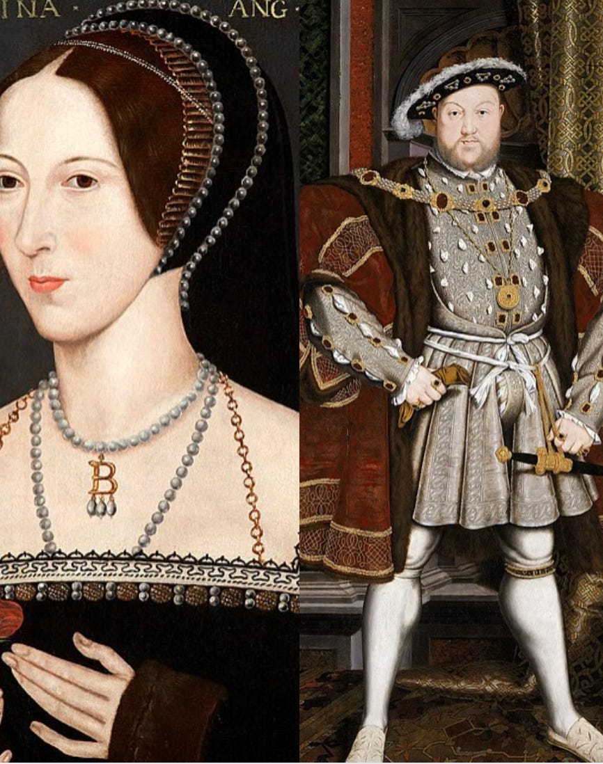 How is Anne Boleyn related to Henry VIII?
