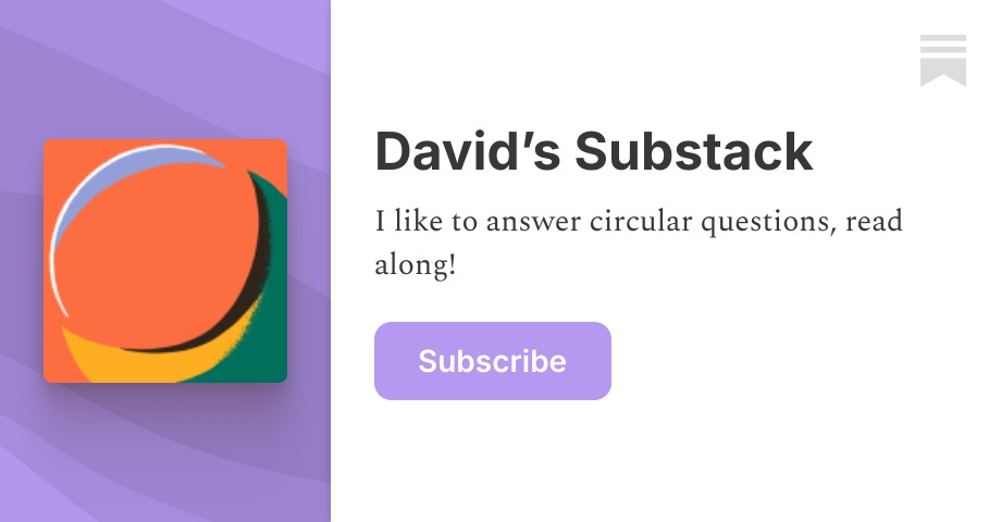 David’s Substack | Quelle à bon idée? | Substack