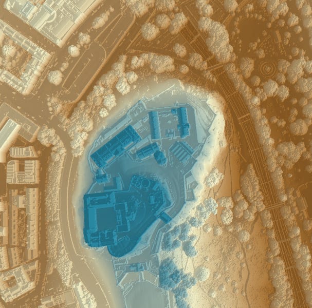 Mapping Edinburgh Castle in 3D with High-Res Lidar & Python