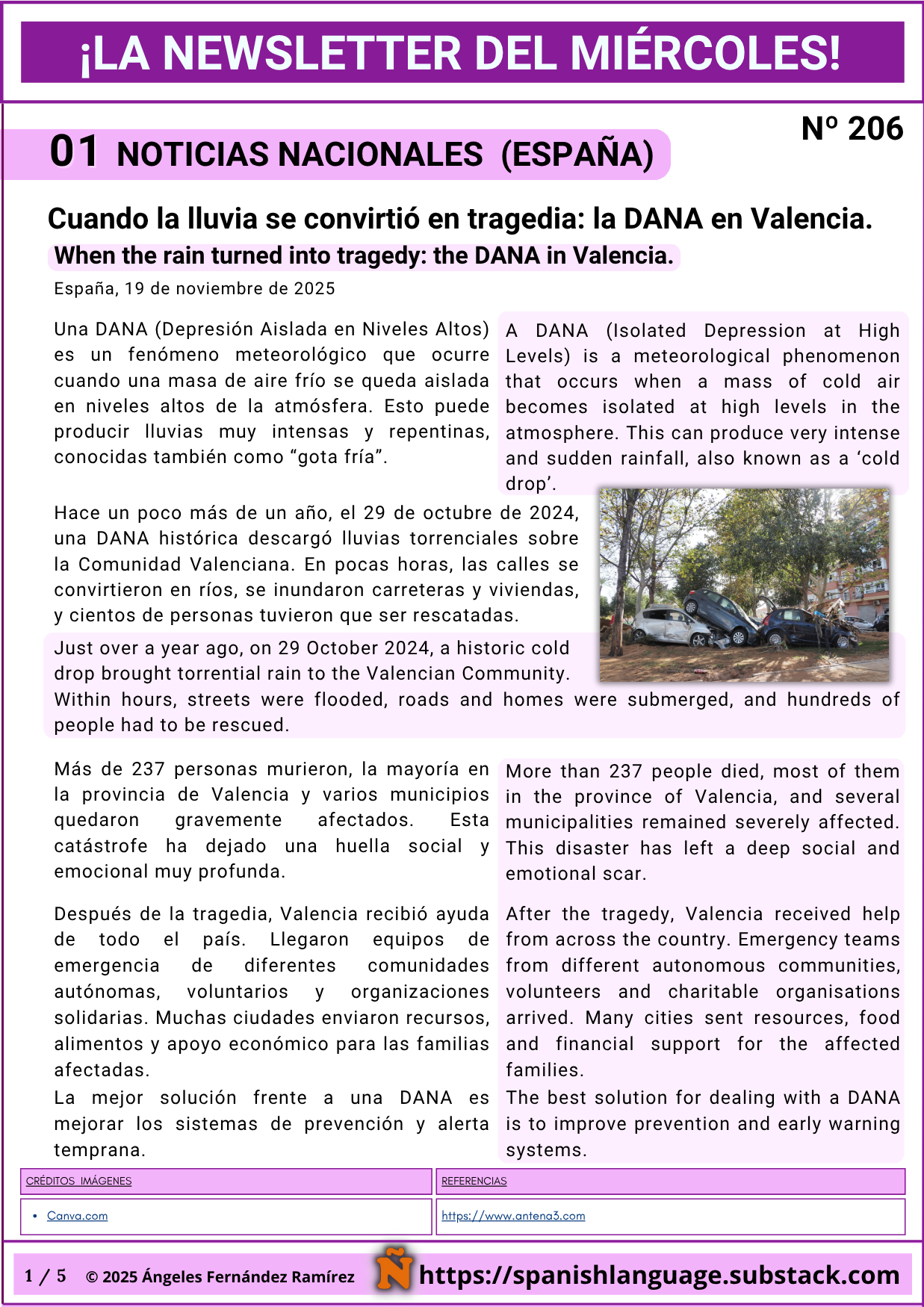 📖Wednesday’s Spanish Language Newsletter! (206)