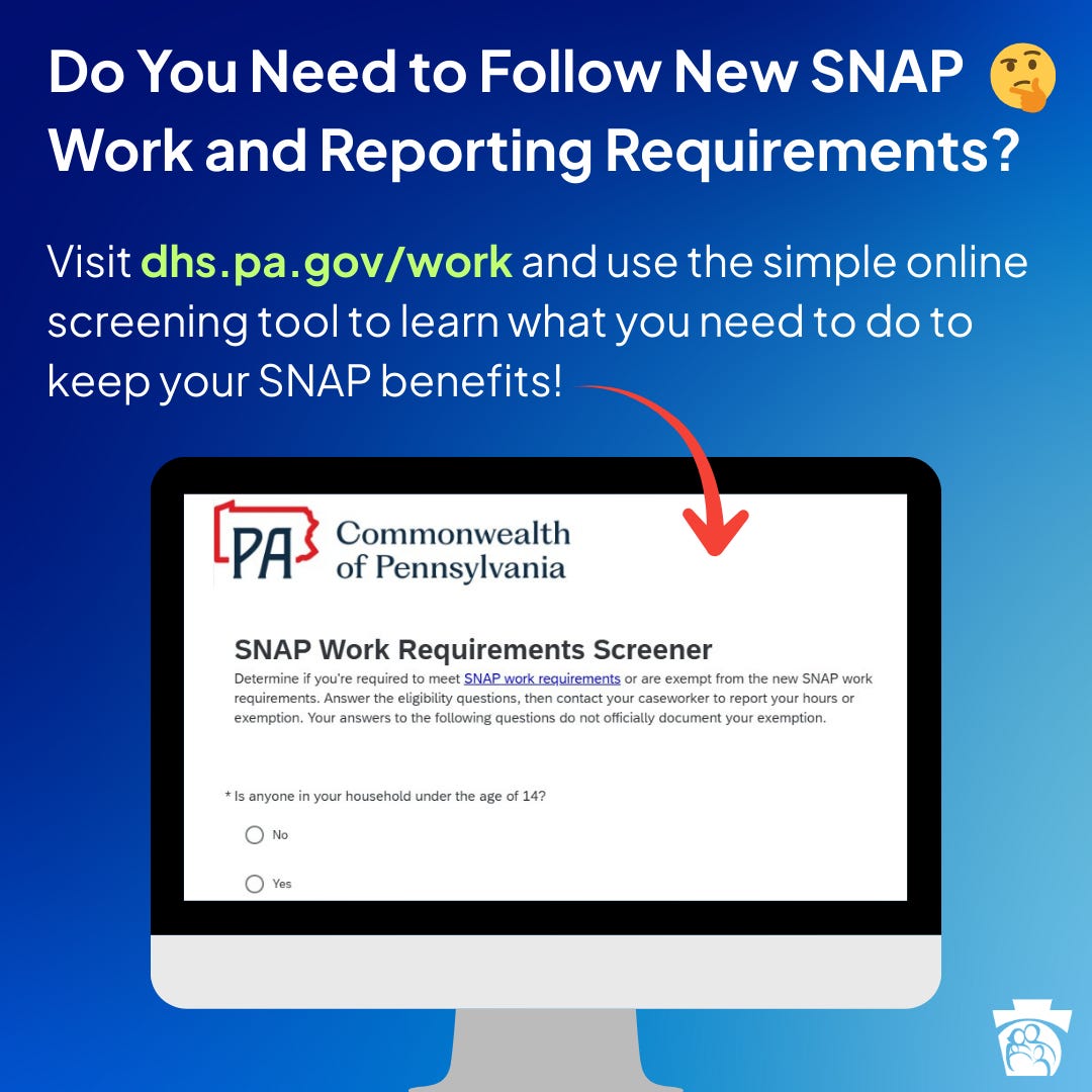 New Screening Tool Checks If You Need to Meet SNAP Requirements