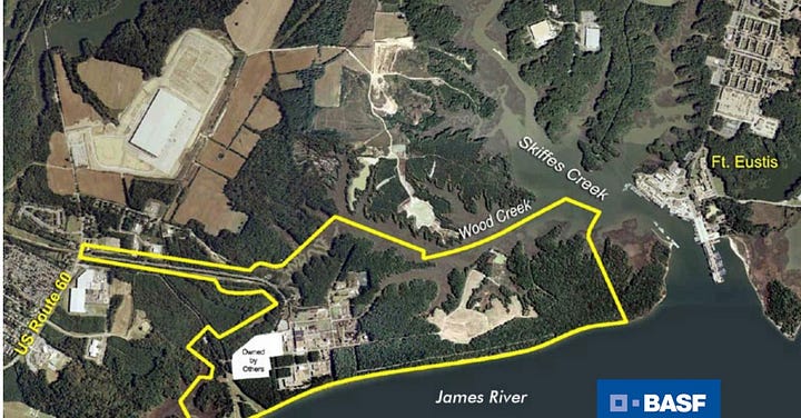 BASF land still in play for industry in southern James City County