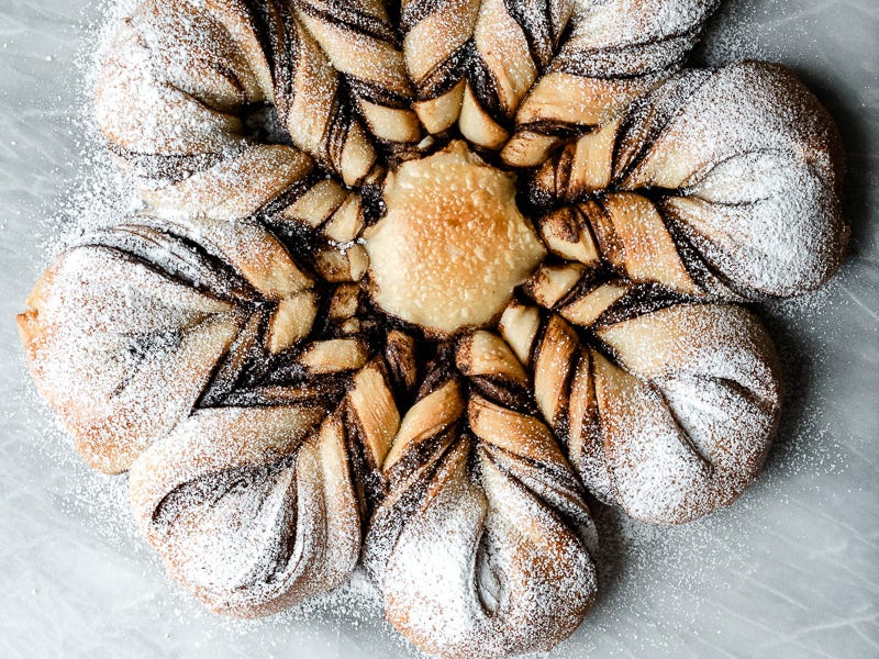 Sourdough Star Bread (aka Snowflake Bread) two ways