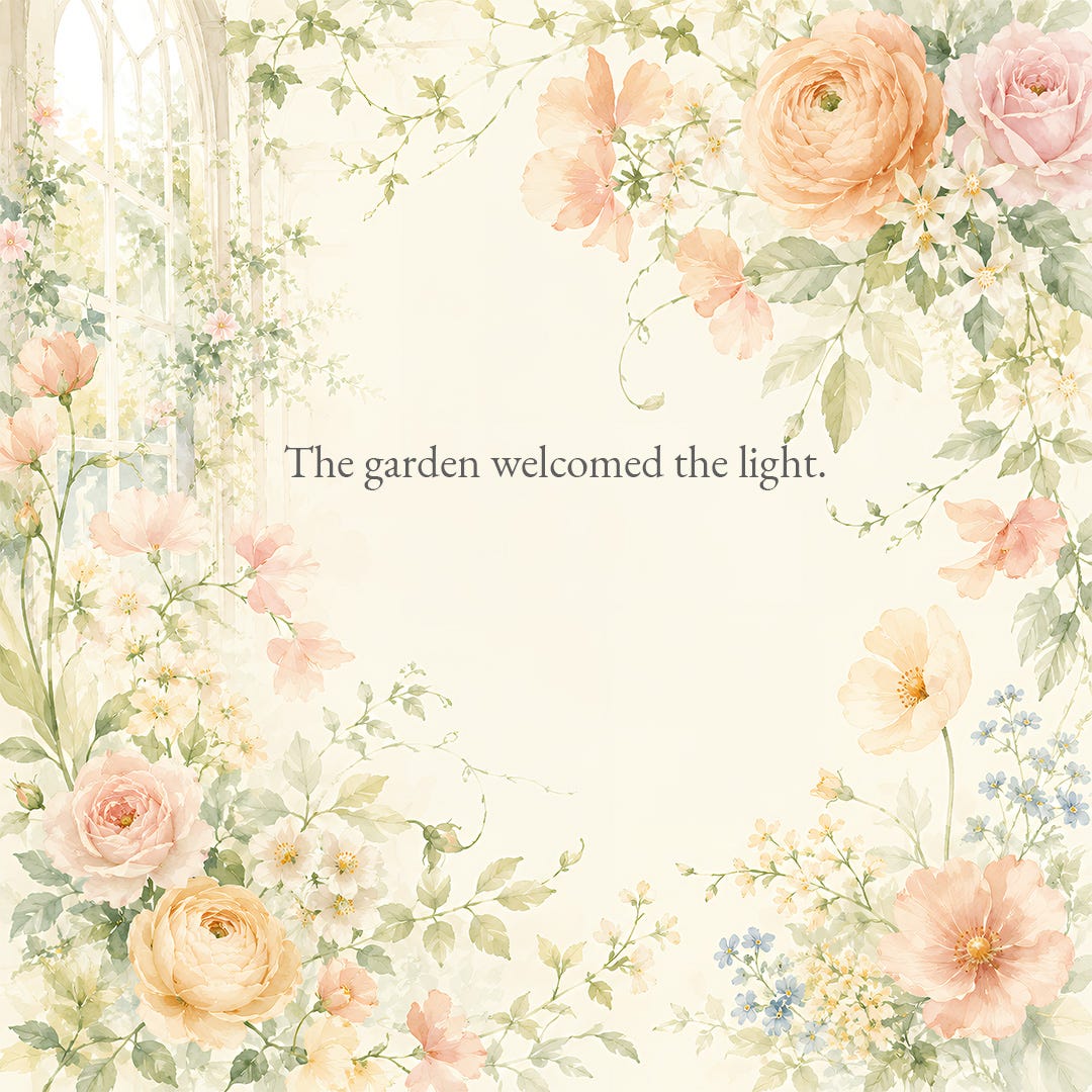 The Garden Welcomed the Light - by Rebecca Butler