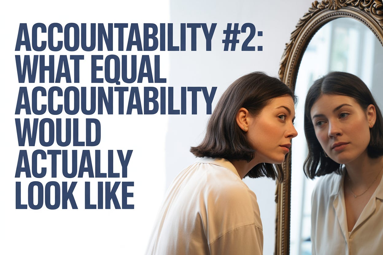 Accountability #2: What Equal Accountability Would Actually Look Like