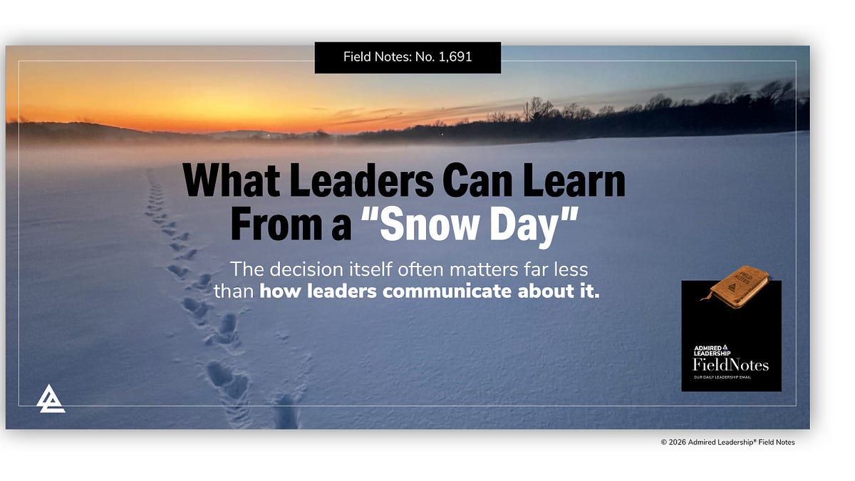 What Leaders Can Learn From a ‘Snow Day’