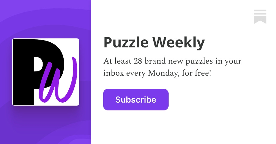 Puzzle Weekly | Substack