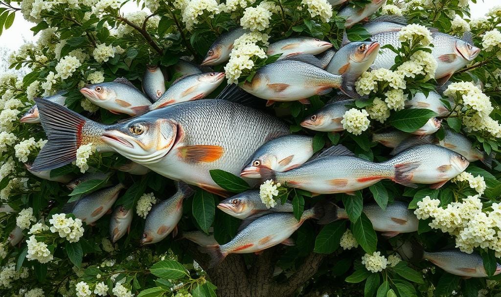 A flowering tree that smells like stinky fish