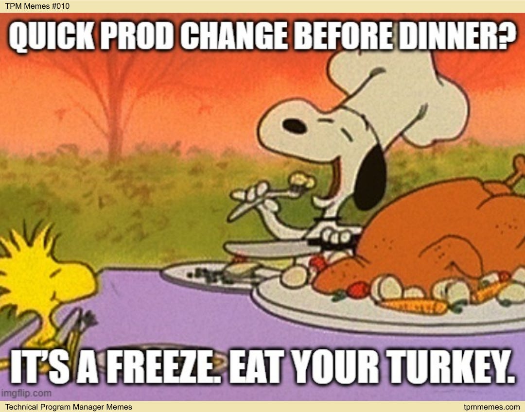 TPM Memes #010 - Thanksgiving: Freeze Means Freeze