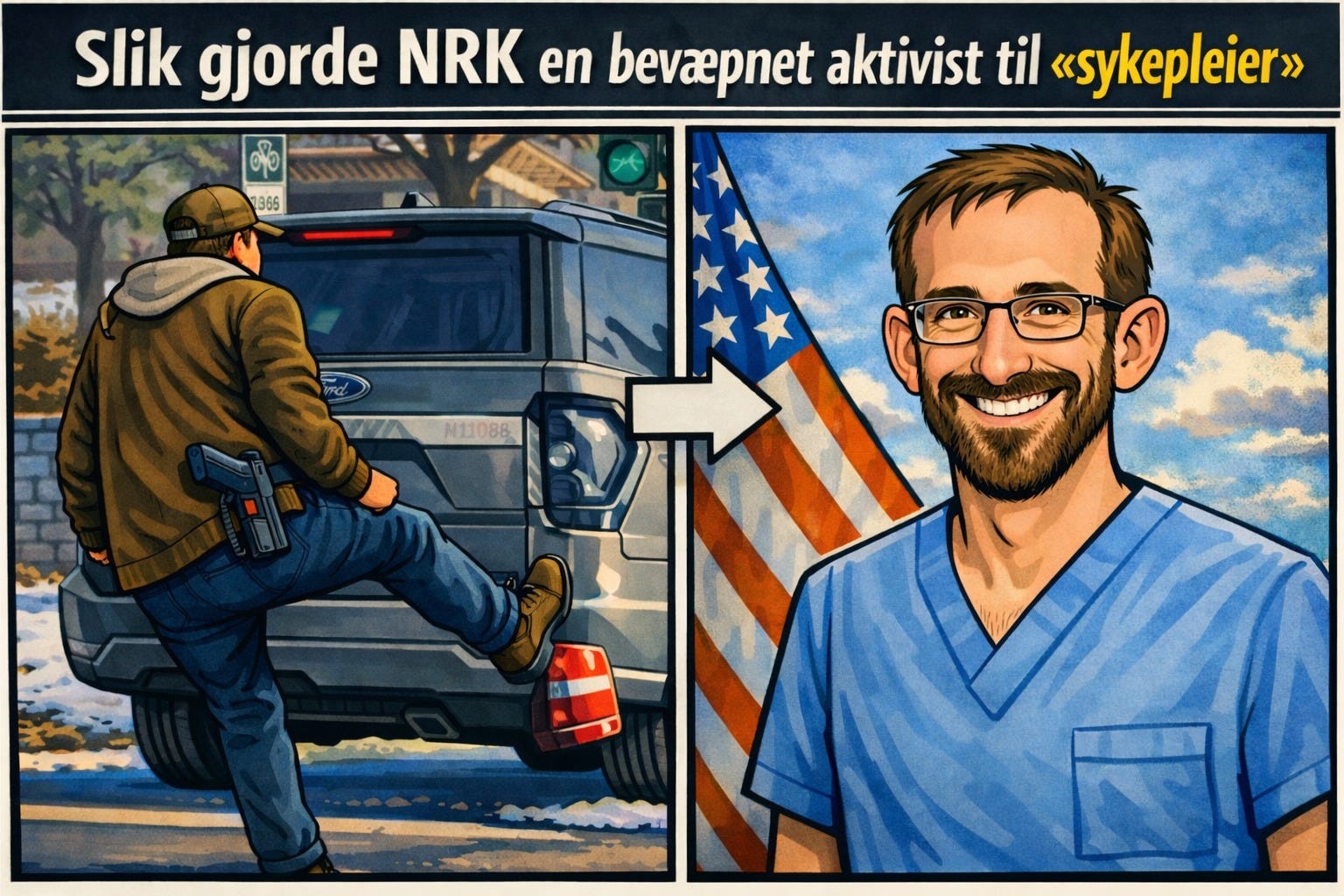 Slik gjorde NRK en bevæpnet aktivist til «sykepleier»