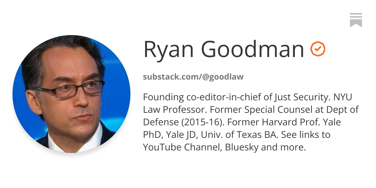 Ryan Goodman | Substack