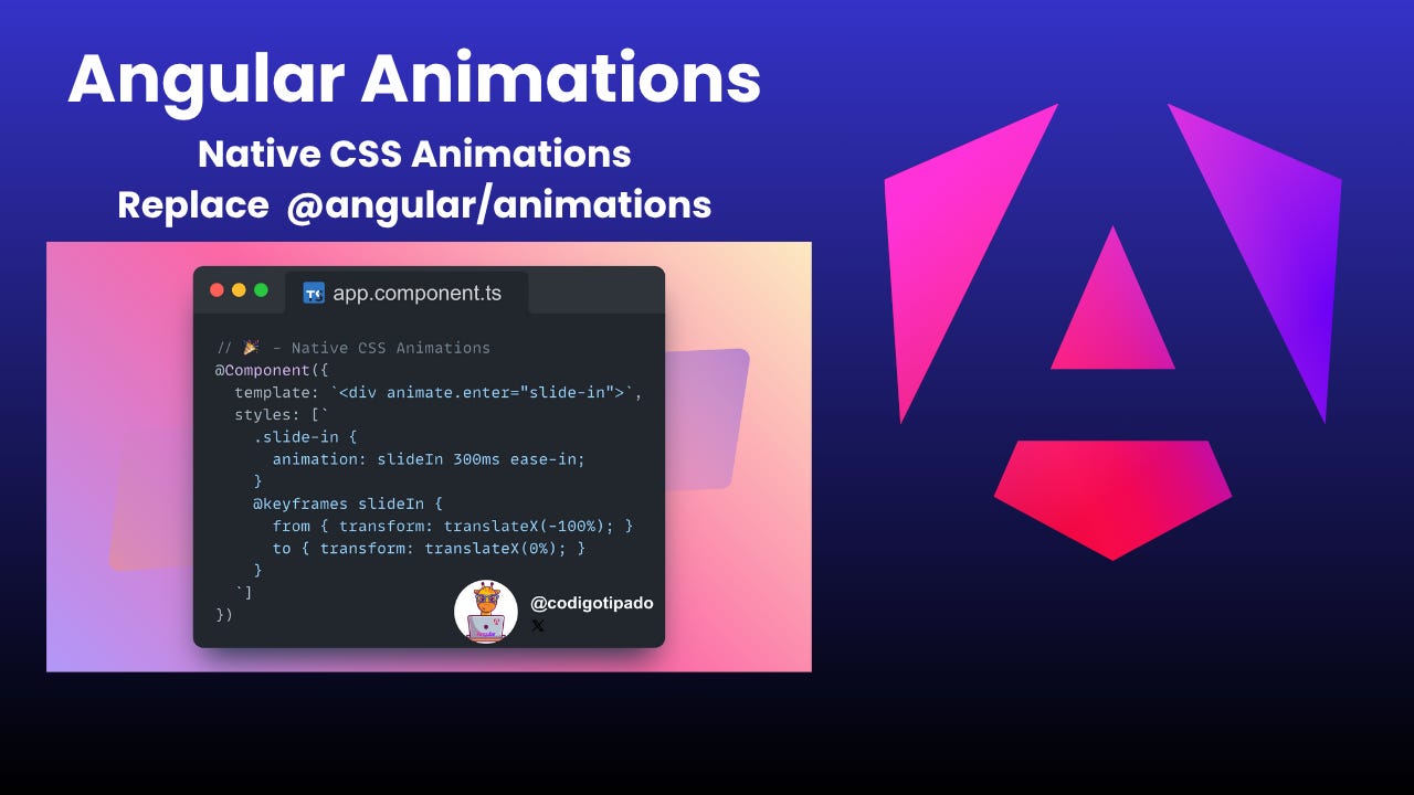 Say Hello to Native CSS Animations and Goodbye to @angular/animations