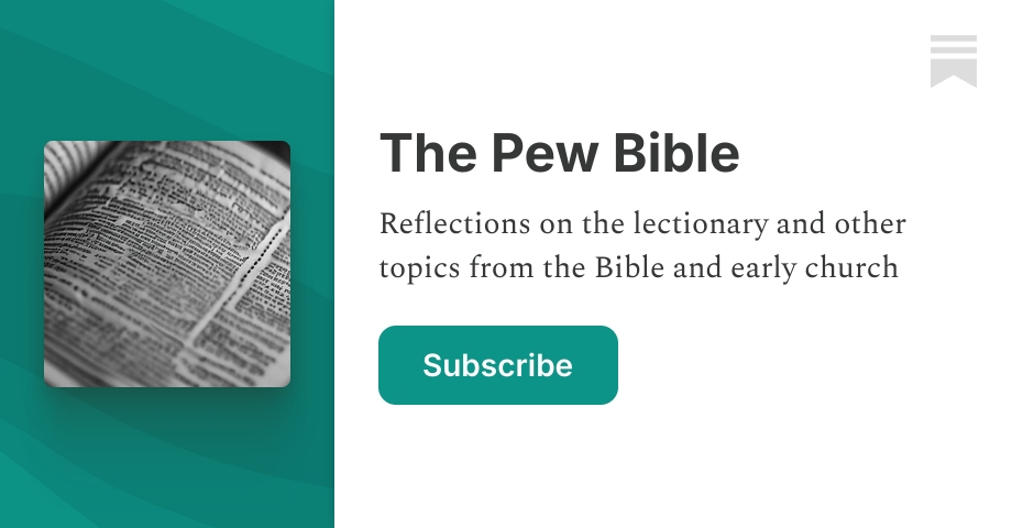 The Pew Bible | Myrick C. Shinall | Substack