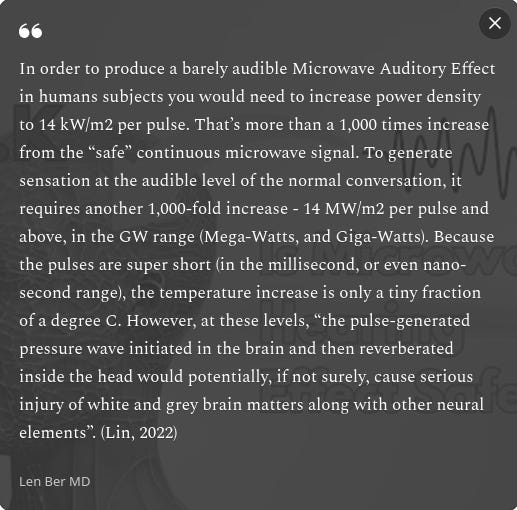 V2k is not the "Frey Effect" or "Microwave Auditory Effect"