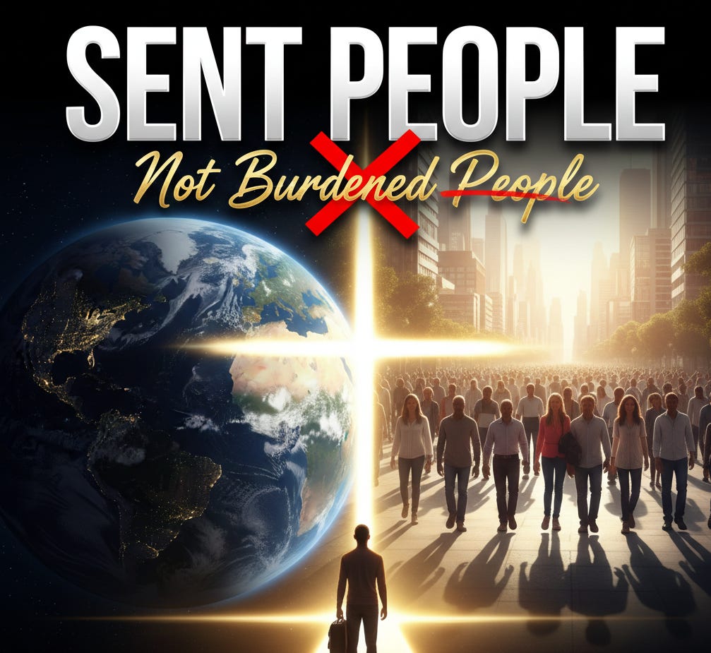 Sent People, Not Burdened People - Spiraling Light by Craig