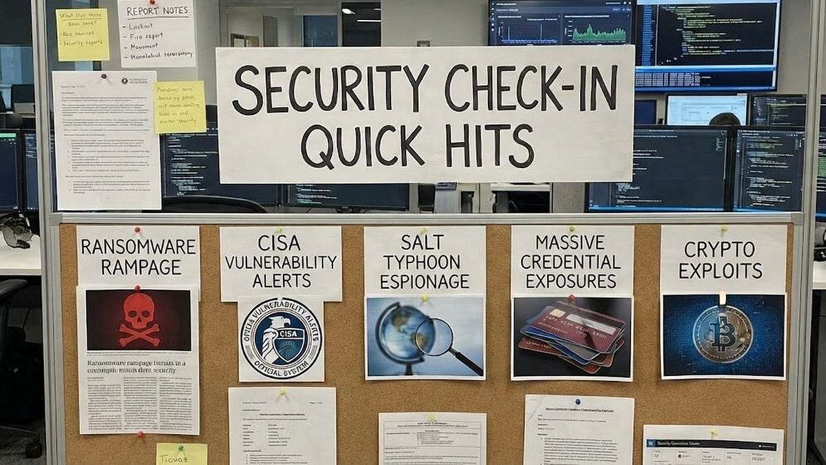 Security Check-in Quick Hits: Ransomware Rampage, CISA Vulnerability ...