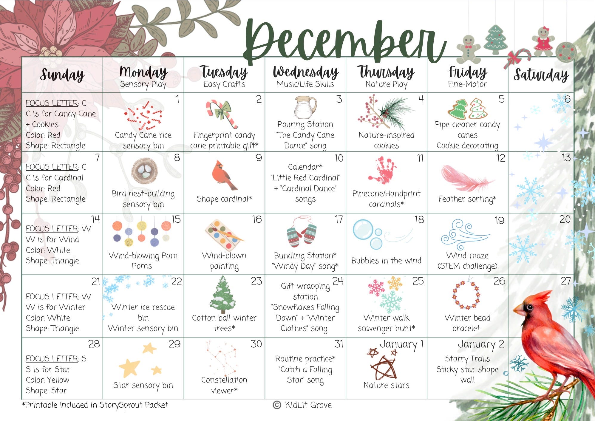 Simple Winter Magic: December’s Play & Learn Calendar
