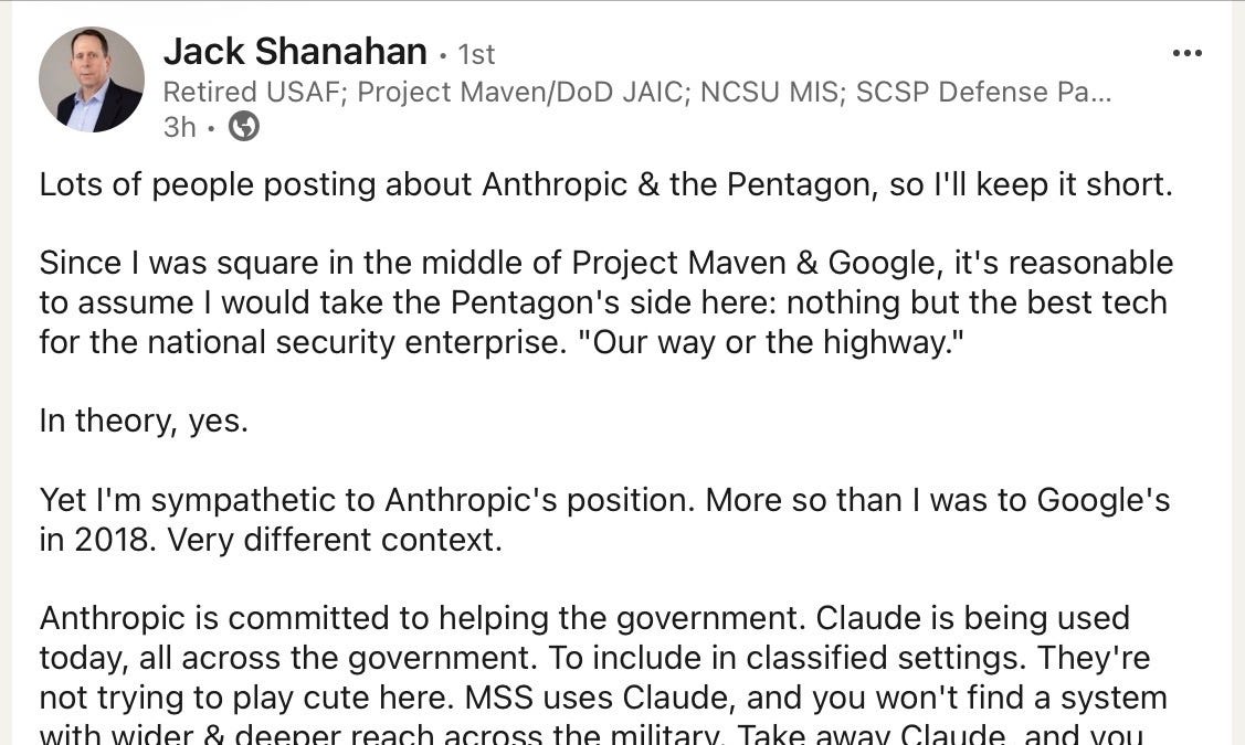 Retired US Air Force General Jack Shanahan on the Anthropic-Pentagon ...