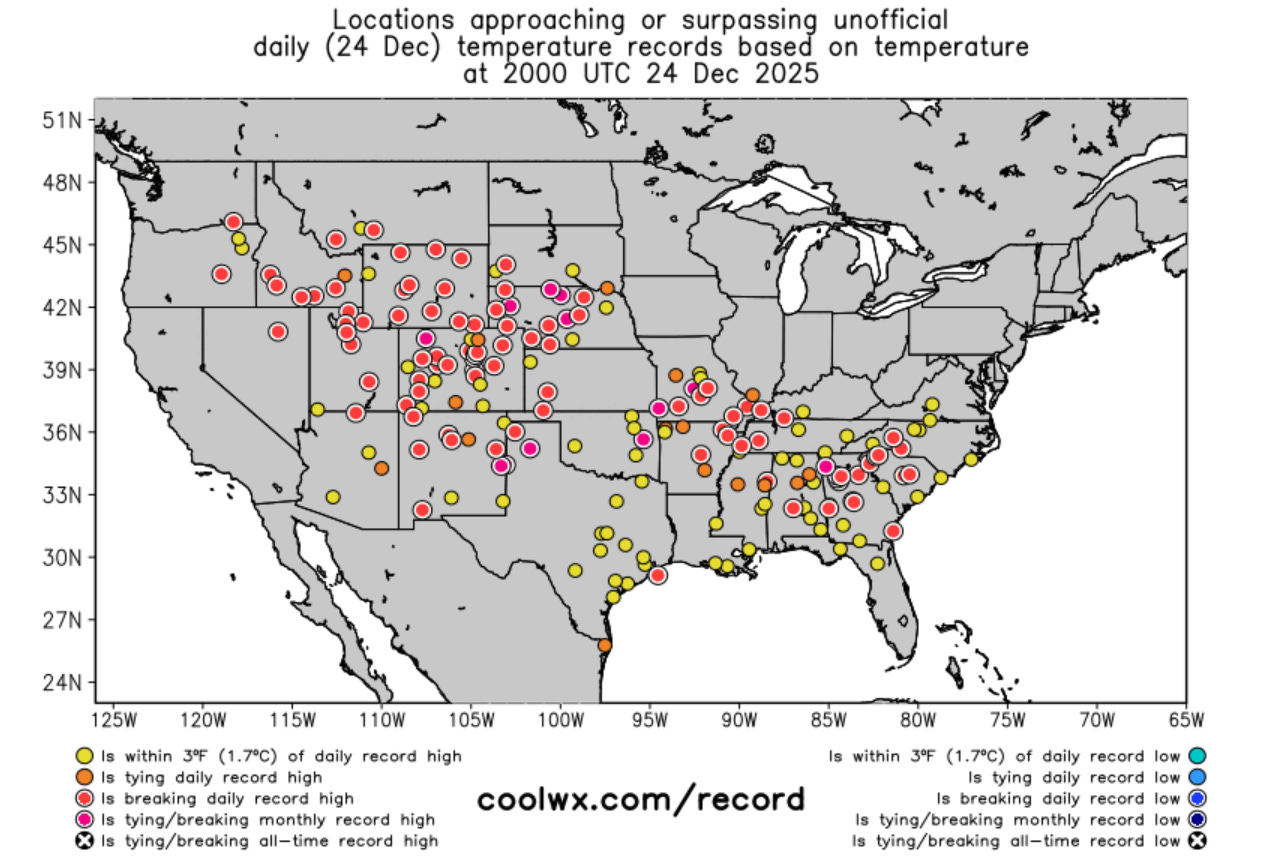 High impact weather continues across California, while much of the rest ...
