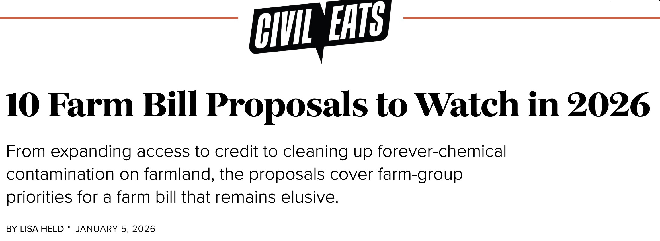 Some things we may see in the Farm Bill when it appears