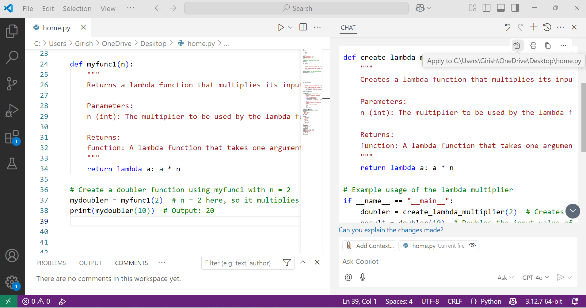 Unleashing GitHub Copilot in Visual Studio Code: A Developer’s AI Assistant for Python and Beyond