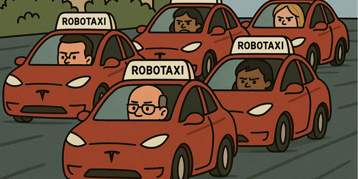 Tesla launches "robotaxis" (with humans)!