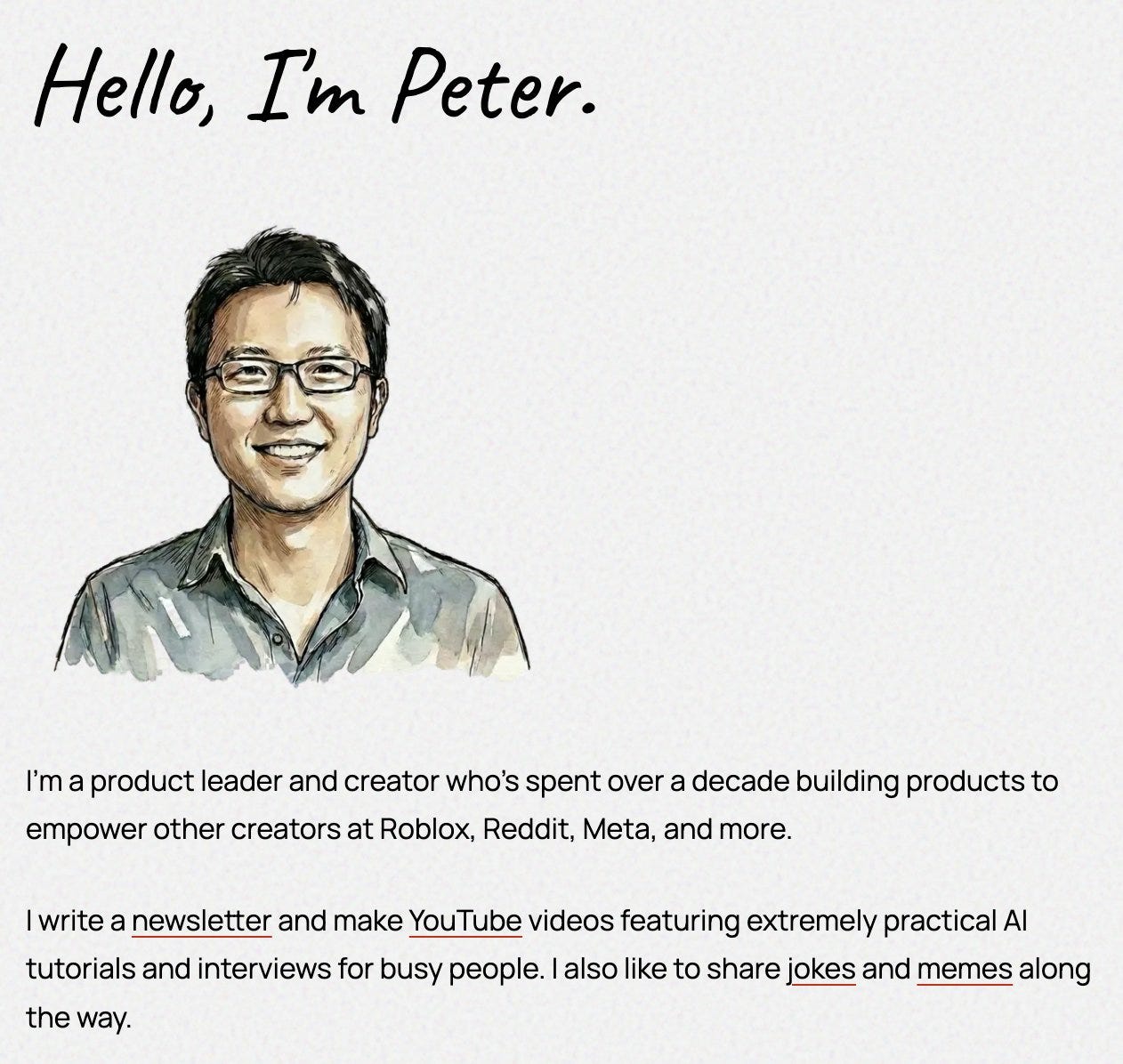 Peter Yang (@petergyang): "Built a new personal website last night. It ...