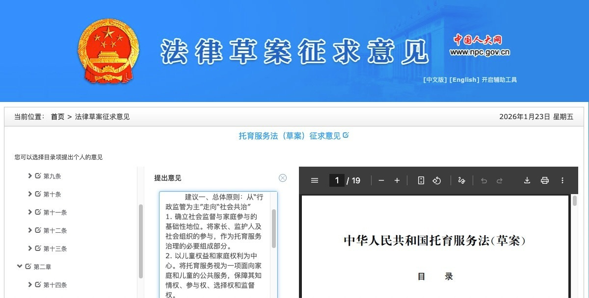 China's Draft Childcare Services Law Criticized for Weak Social Oversight