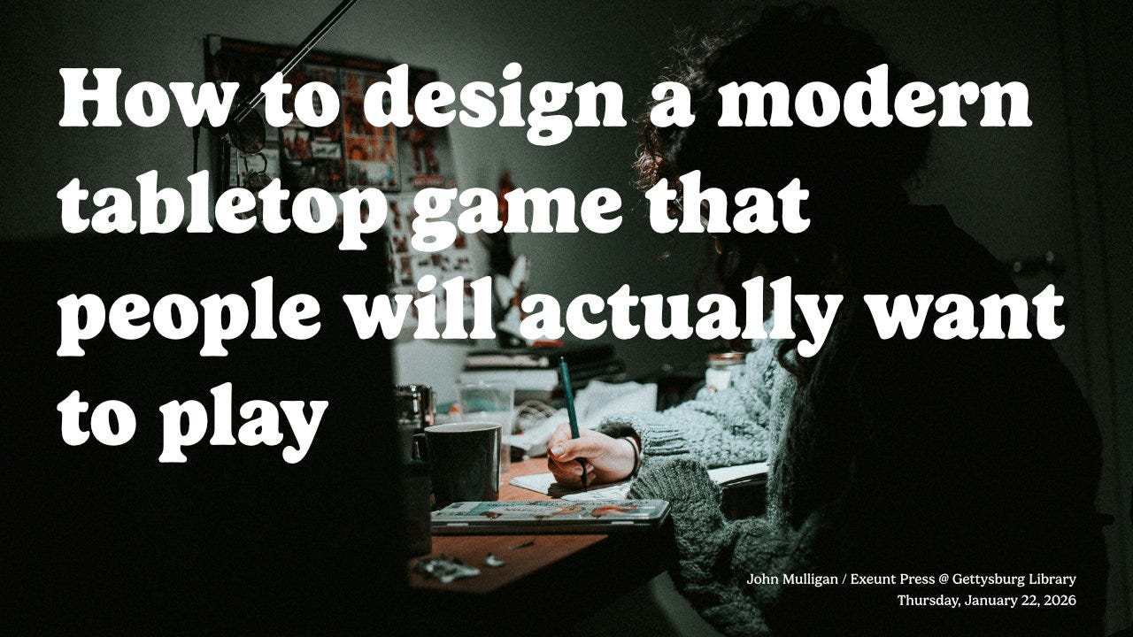 Hands-on activities for tabletop game design workshops