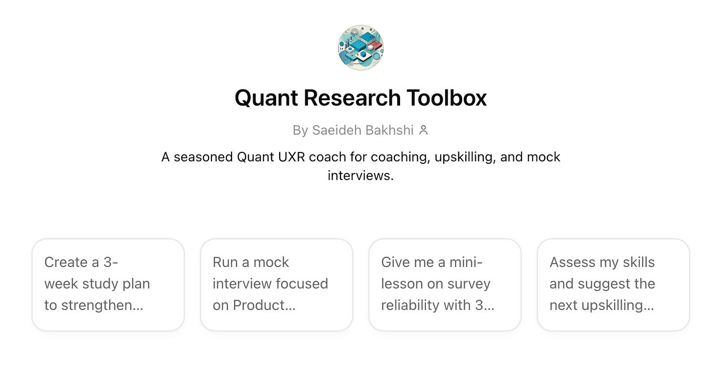 Introducing Quant Research Toolbox GPT - by Saeideh Bakhshi