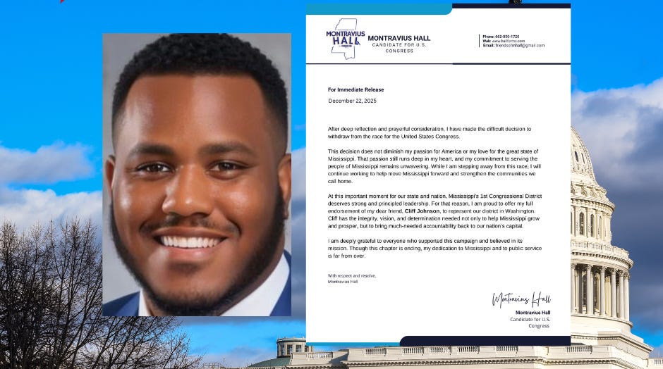 Mississippi First Congressional District candidate, Montravius Hall ...