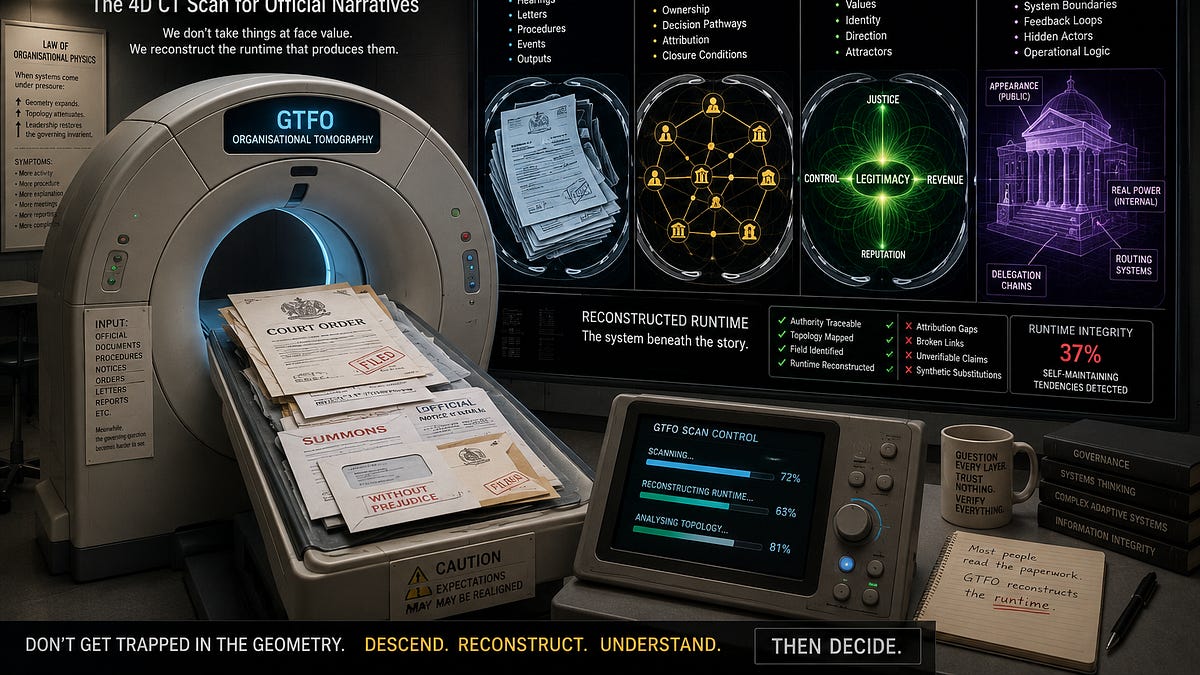 GTFO! A "CT scan" for bureaucracy