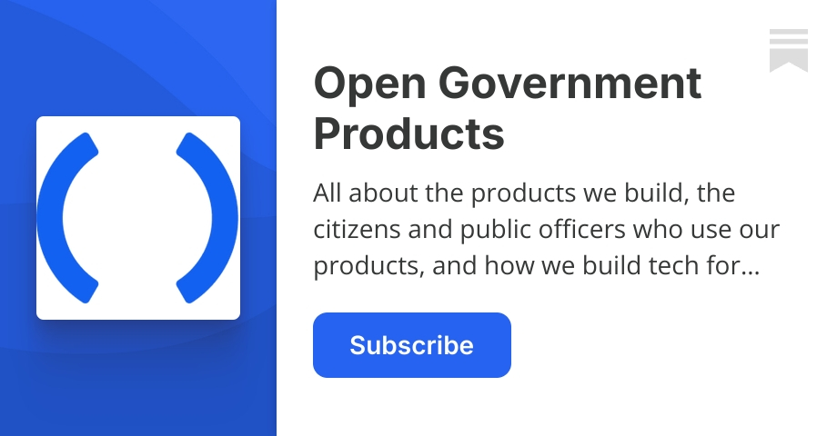 About - Open Government Products