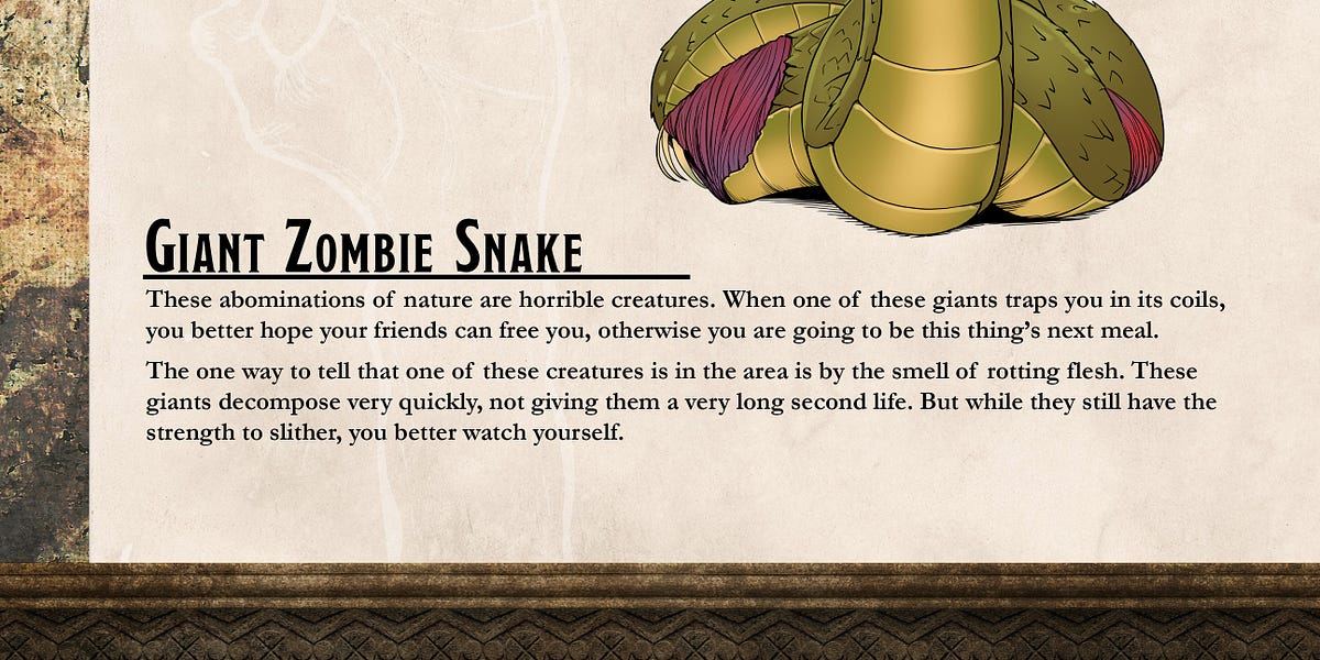 zombie snake dnd
