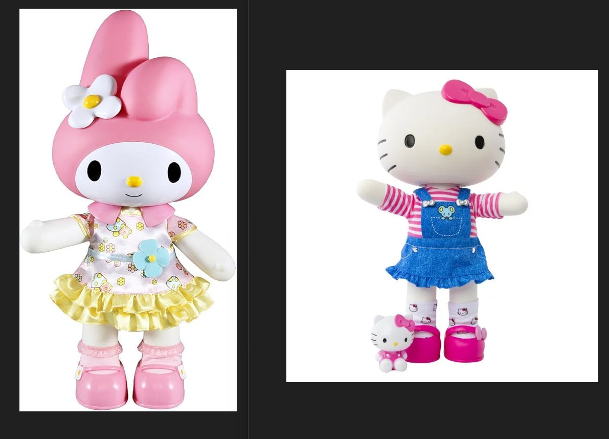 Hello Kitty and Kuromi Fashion Dolls