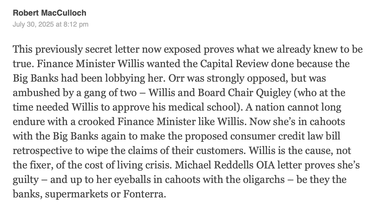 Neil Quigley told the National Party he had a gift for them. National gave one of their own