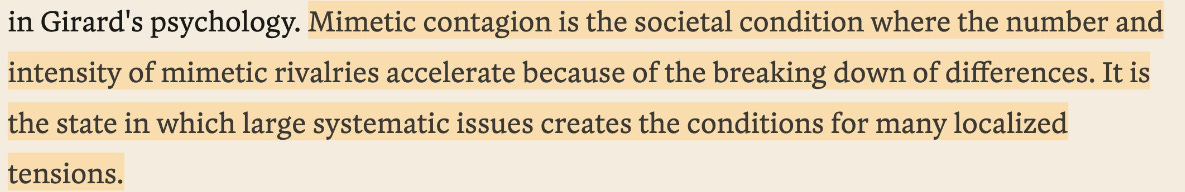 Mimetic Contagion - by Kumaraswamy Murthy