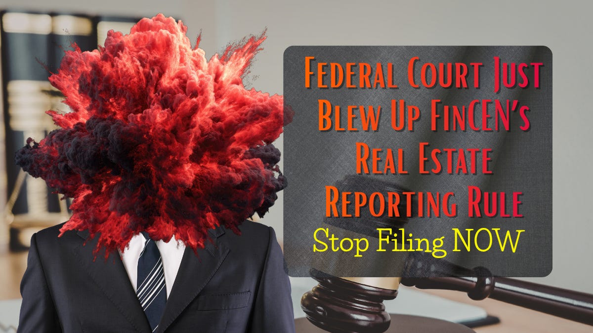🐐🚨 Breaking: Flowers Just Blew Up FinCEN’s Real Estate Reporting Rule ...
