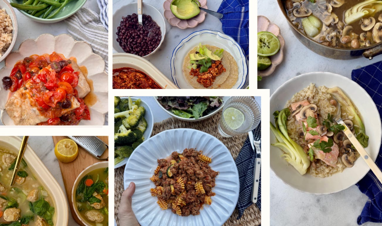 👉 On the menu this week: turkey meatball + orzo soup, salmon curry & more