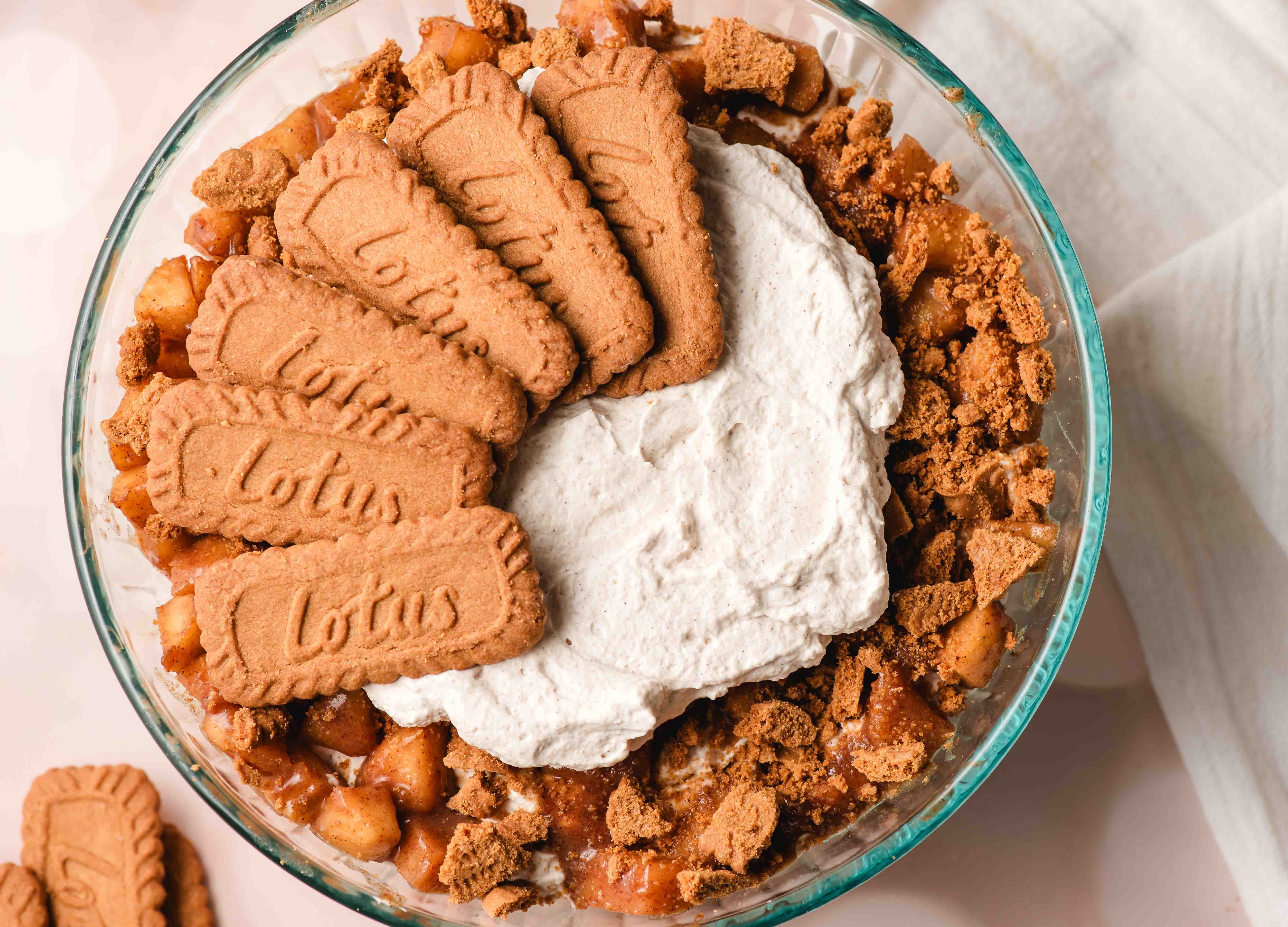 No Bake Biscoff Apple Trifle - by Courtney Rowland