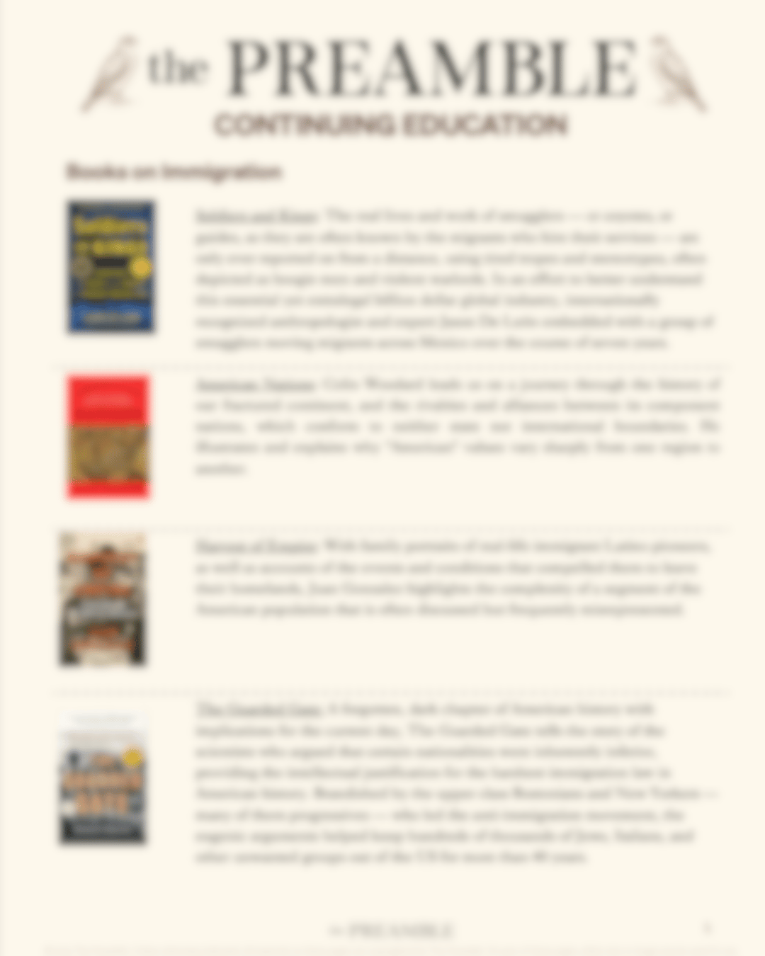 Continuing Education - by Sharon McMahon - The Preamble