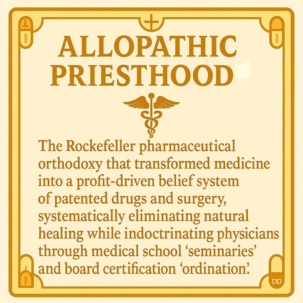 A Message in a Bottle to the Allopathic Priesthood™