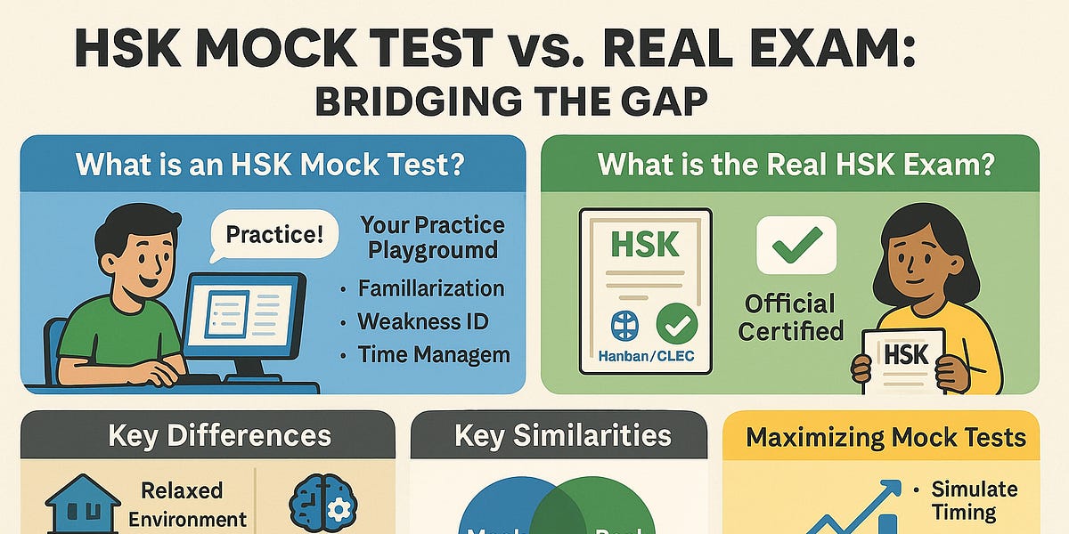 HSK Mock Test vs Real Exam: Key Differences Explained